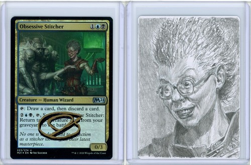 Obsessive Stitcher Foil Signed Joe Slucher Artist Proof With B&W Sketch ...