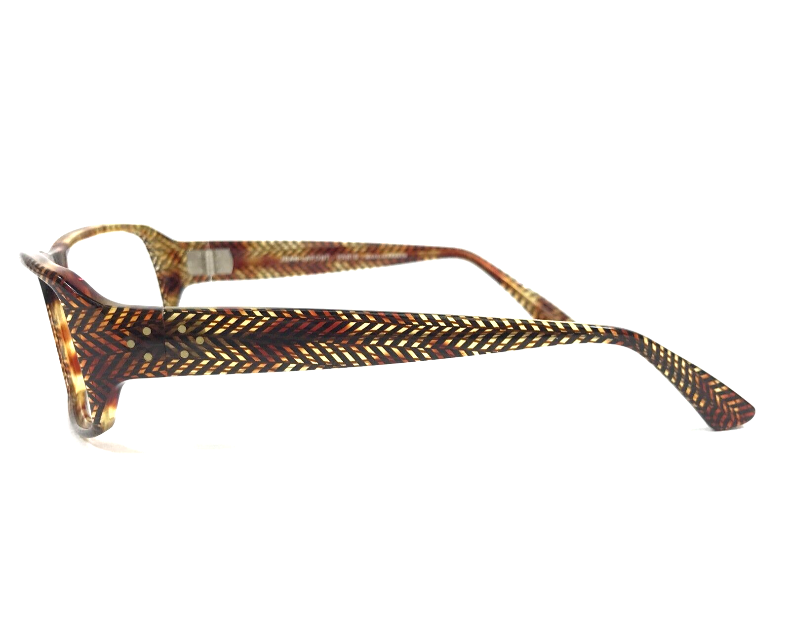 Jean Lafont Eyeglasses Frames BANDIT 534 Brown Rectangle Full Rim 55-17 ...