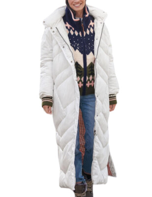 Sundance Snowfall Beauty Puffer Jacket Coat White New Petite Medium ...