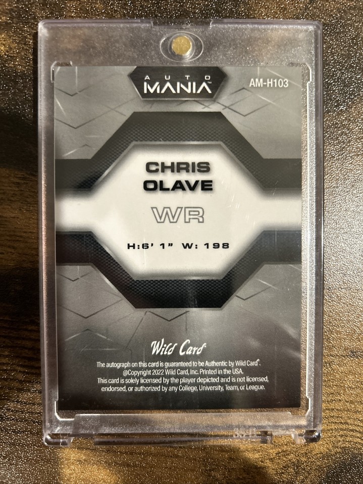 2022 Wild Card Auto Mania Chris Olave Rc Rookie Auto Autograph 2/2 | eBay
