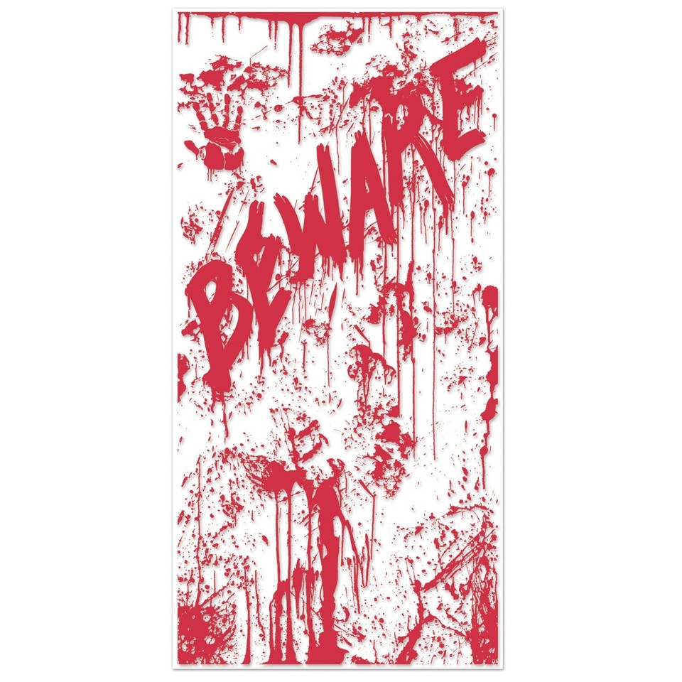 Psycho Dexter Zombie--BEWARE BLOODY DOOR COVER--Halloween Horror Prop ...