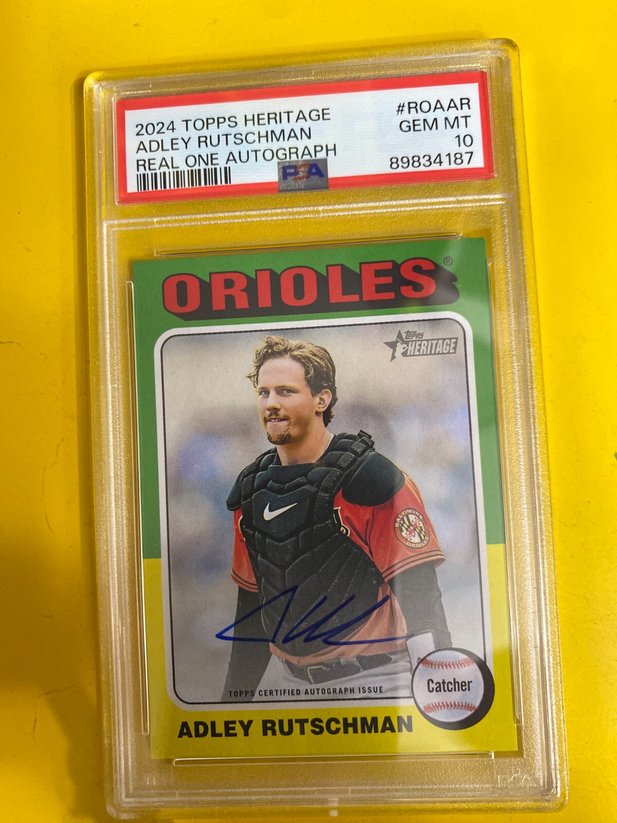 DA78105 2024 Topps Heritage Real One Autograph AUTO RC Adley Rutschman ...