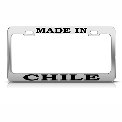 Metal License Plate Frame Made in Chile Chome Metal Car Accessories ...