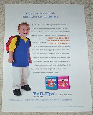 2001 ad page - Huggies baby Pull-Ups Diaper training pant Little BOY ...