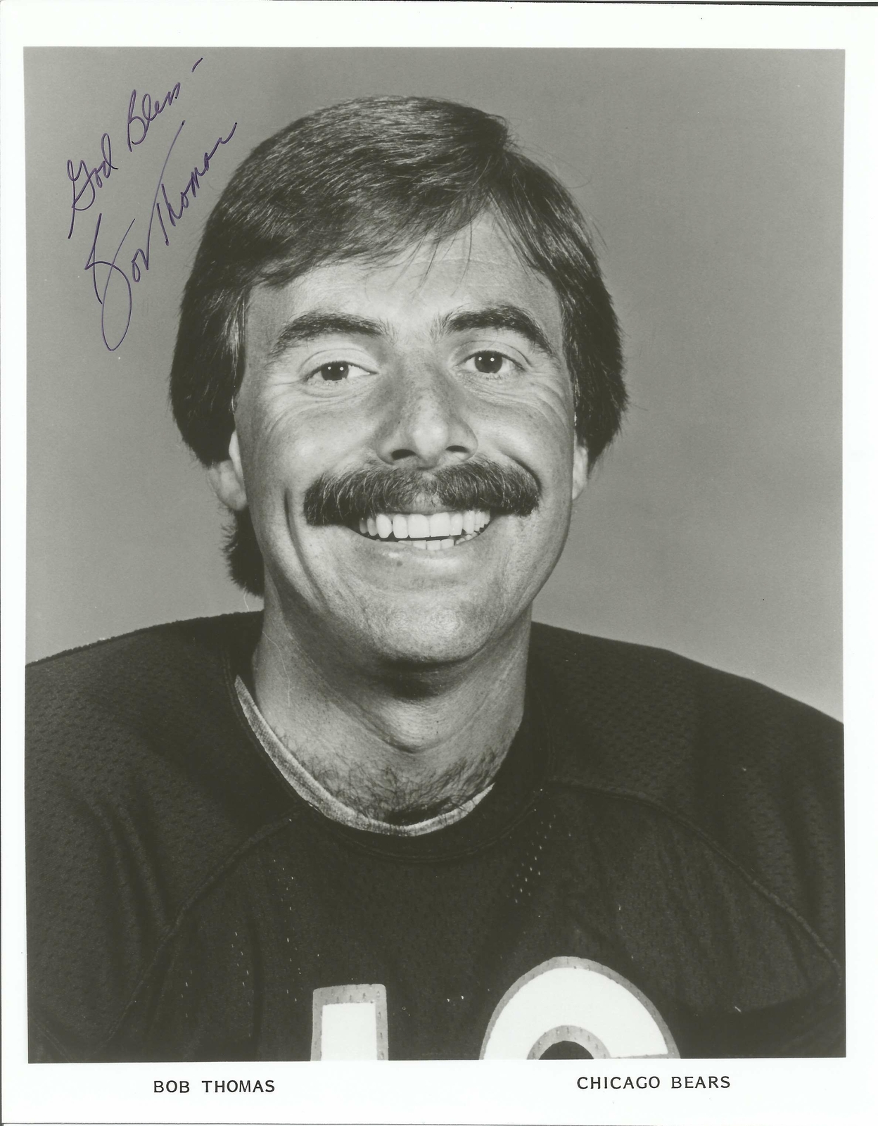 Bob Thomas Chicago Bears Signed/Autographed 8x10 B/W Photo 150062 | eBay