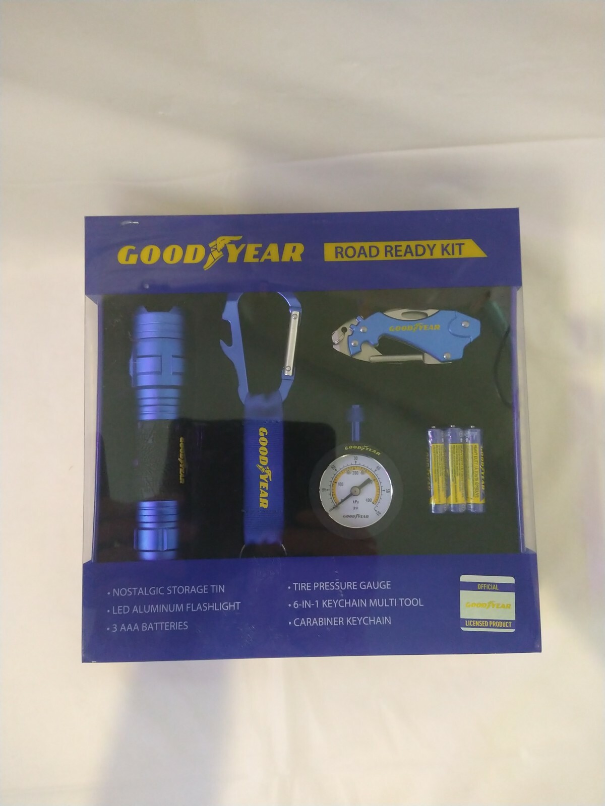 Goodyear Road Ready Kit Tire Pressure Gauge Keychain Flashlight 6 in 1 ...