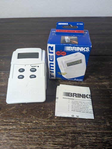 Brinks 2 Outlet Digital Timer / Digital Security 44-1040 Tested And ...