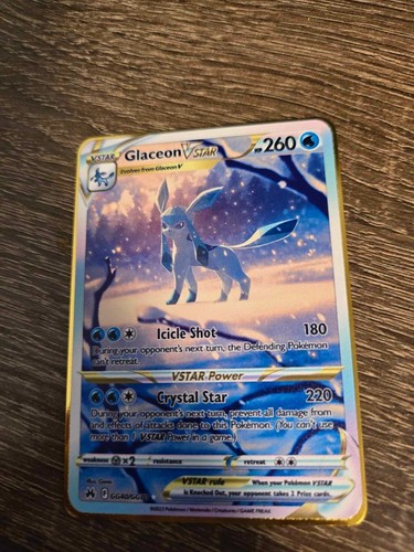Glaceon Pokemon Card Rainbow GX V STAR HOLO 1st Metal M91 | eBay