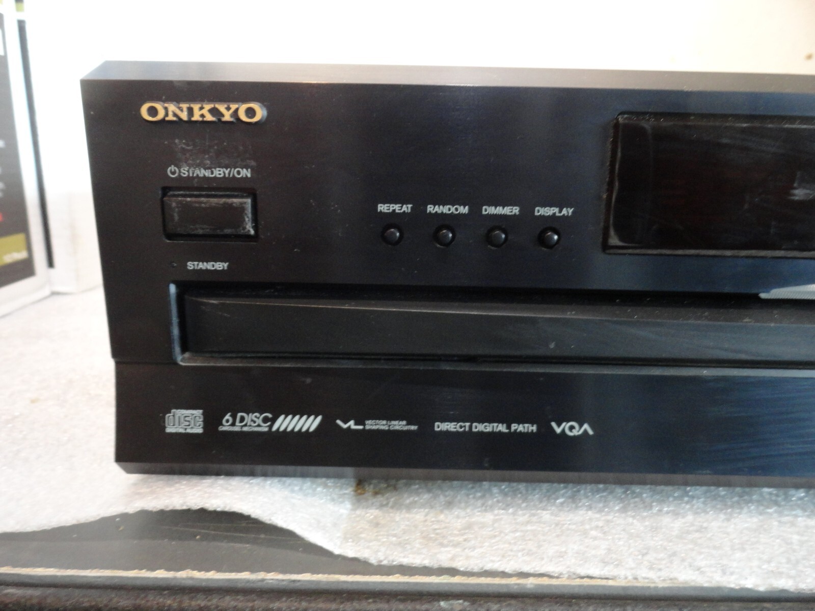 Onkyo 6 Disc CD Changer Player DX-C390 Black w/ Remote Tested Works ...