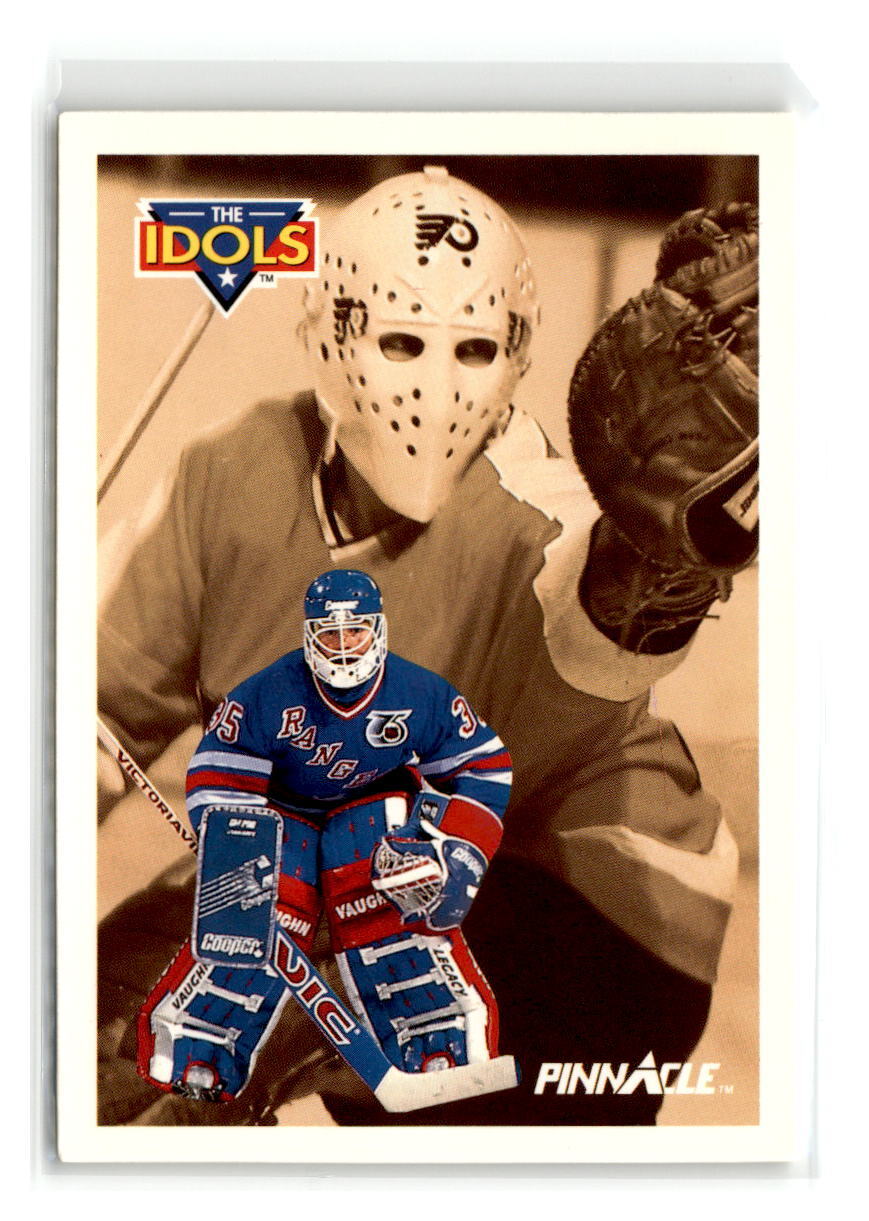 1991-Pinnacle -#384-Mike Richter / Bernie Parent IDOL -Rangers / Flyers ...