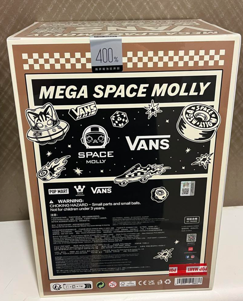 POPMART MEGA SPACE MOLLY 400% VANS "MEGA COLLECTIONS" Limited from ...