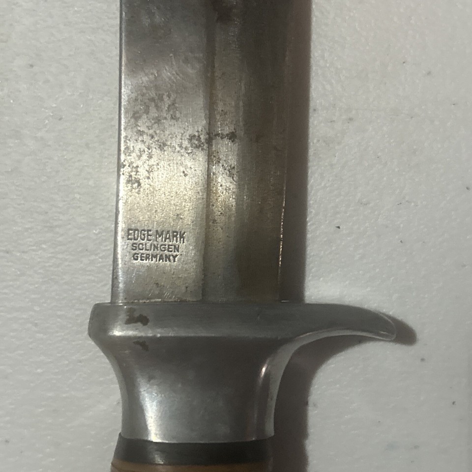 Vintage German Edge Mark Solingen # 469 Stag Bowie Fixed Blade Knife | eBay
