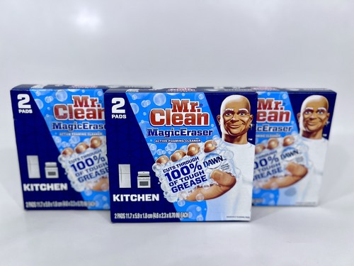 MR CLEAN MAGIC ERASER W/ DAWN Kitchen Sponge Scrubber, 2-Ct Box, LOT OF ...