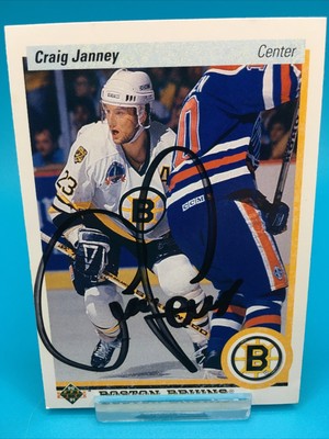 CRAIG JANNEY SIGNED 1990-91 UPPER DECK BOSTON BRUINS CARD AUTOGRAPH | eBay