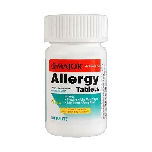 Major Allergy Chlorpheniramine Maleate 4mg 100 Tablets | eBay