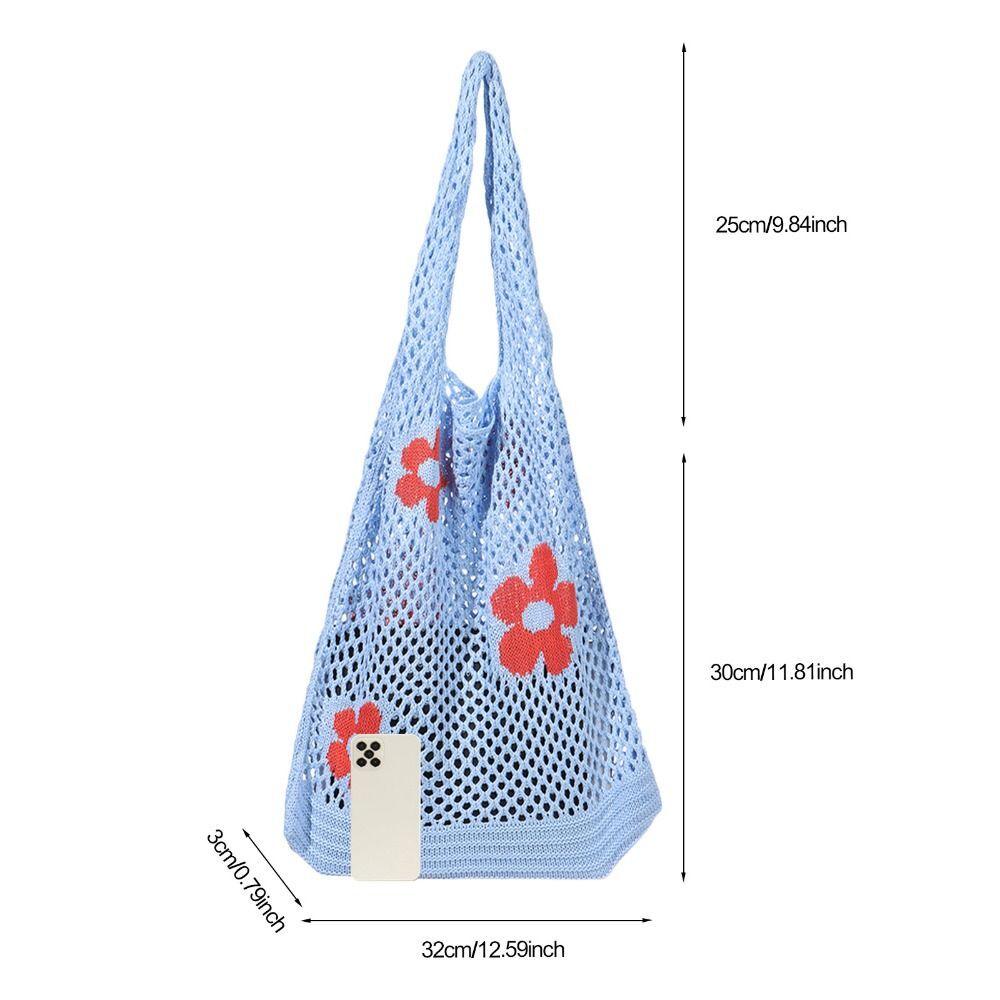 Large Capacity Summer Knitting Handbags Tote Bag Crochet Hobo Bag ...