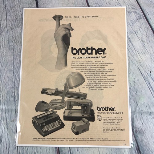 1968 Brother Typewriter Stapler Vintage Print Ad/Poster Promo Art ...