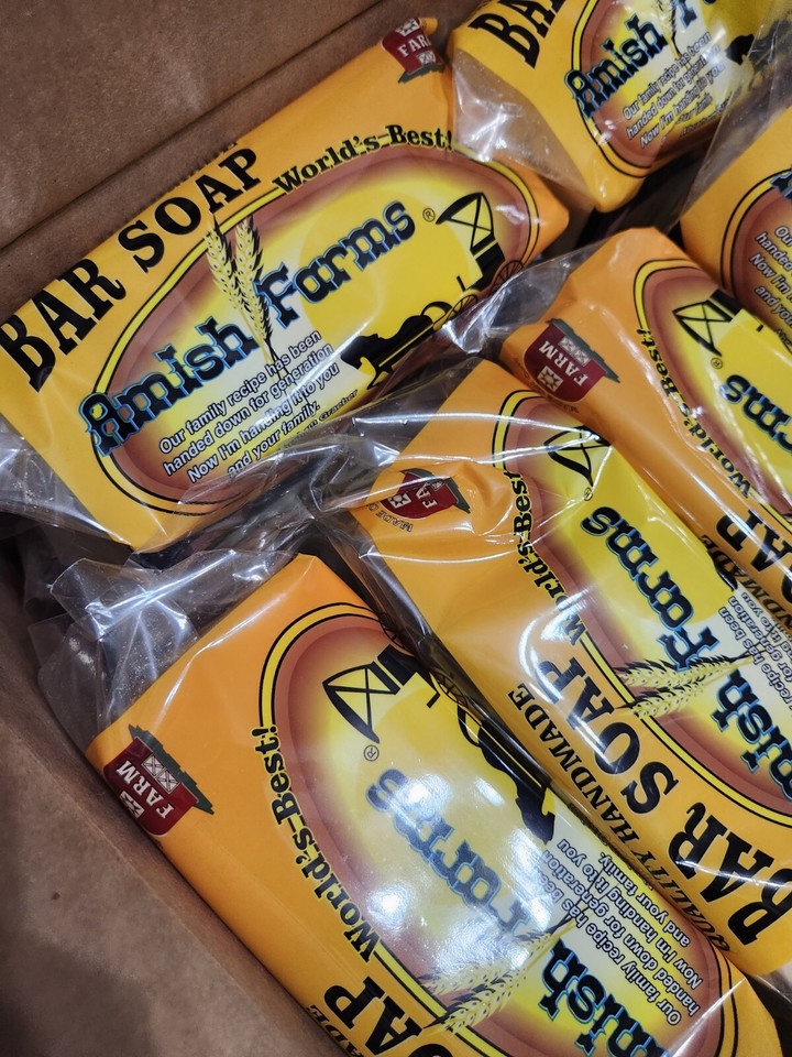 Amish Farm Bar Soap Bulk Lot 17 Packs 85 Huge Bars 5oz Each Made In USA ...