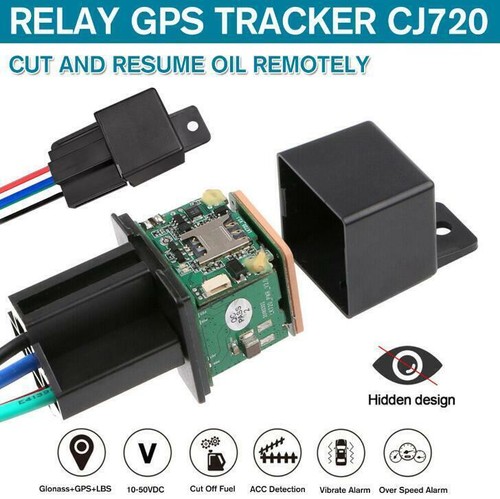 Car GPS GSM Tracker Tracking Security Device Relay-Shape Spy Cut Oil ...
