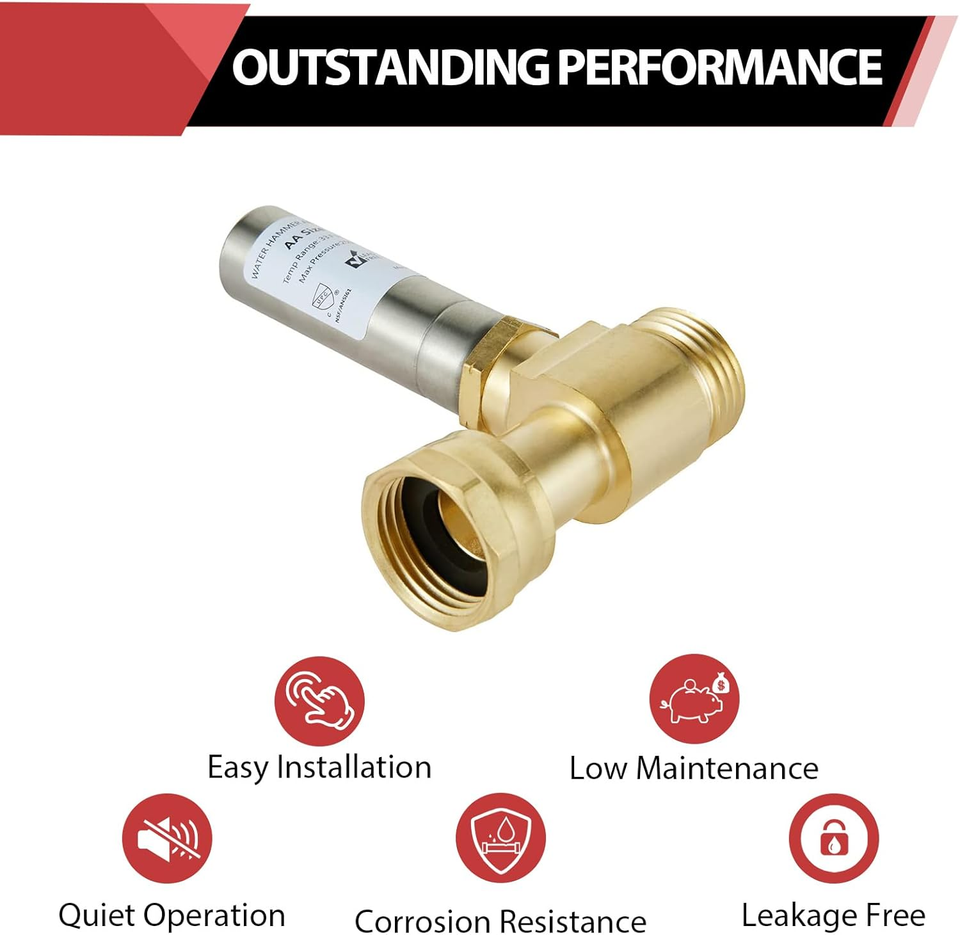 Pack of 2 S-241 Stainless Steel Water Hammer Arrestors for Washing ...