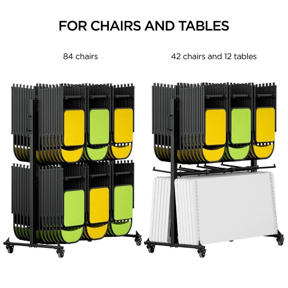 Folding Chair Rack Folding Chair Cart Folding Chair Storage Dolly with ...