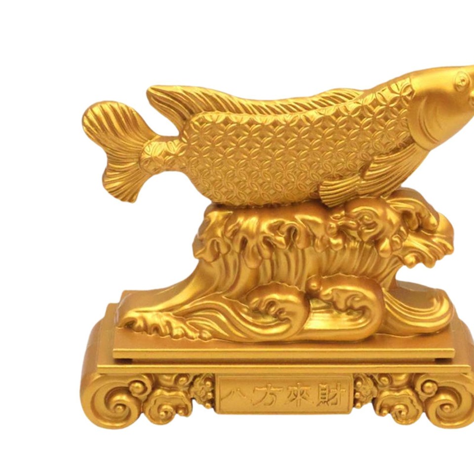 Feng Shui Wealth Arowana Fish Desktop Ornament Alloy Decorative Fish ...