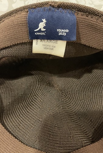 Kangol Tropic 504 Cap Hat Brown Ventair Newsboy Cabbie Paperboy XL | eBay