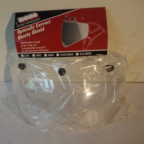 New ECHO Motorcycle Helmet 3-SNAP Clear SHORTY FACE SHIELD - Universal ...