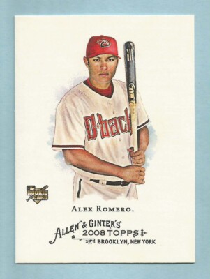 2008 Topps Allen & Ginter Baseball Alex Romero #108 ROOKIE Arizona ...