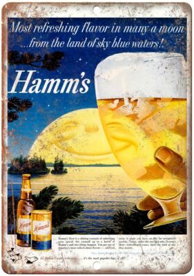 Hamm's Beer Full Moon Vintage Breweriana Ad Reproduction Metal Sign E74 ...