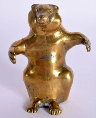 A superb figure of a seated bear, China, Han dynasty chinese Antique G ...