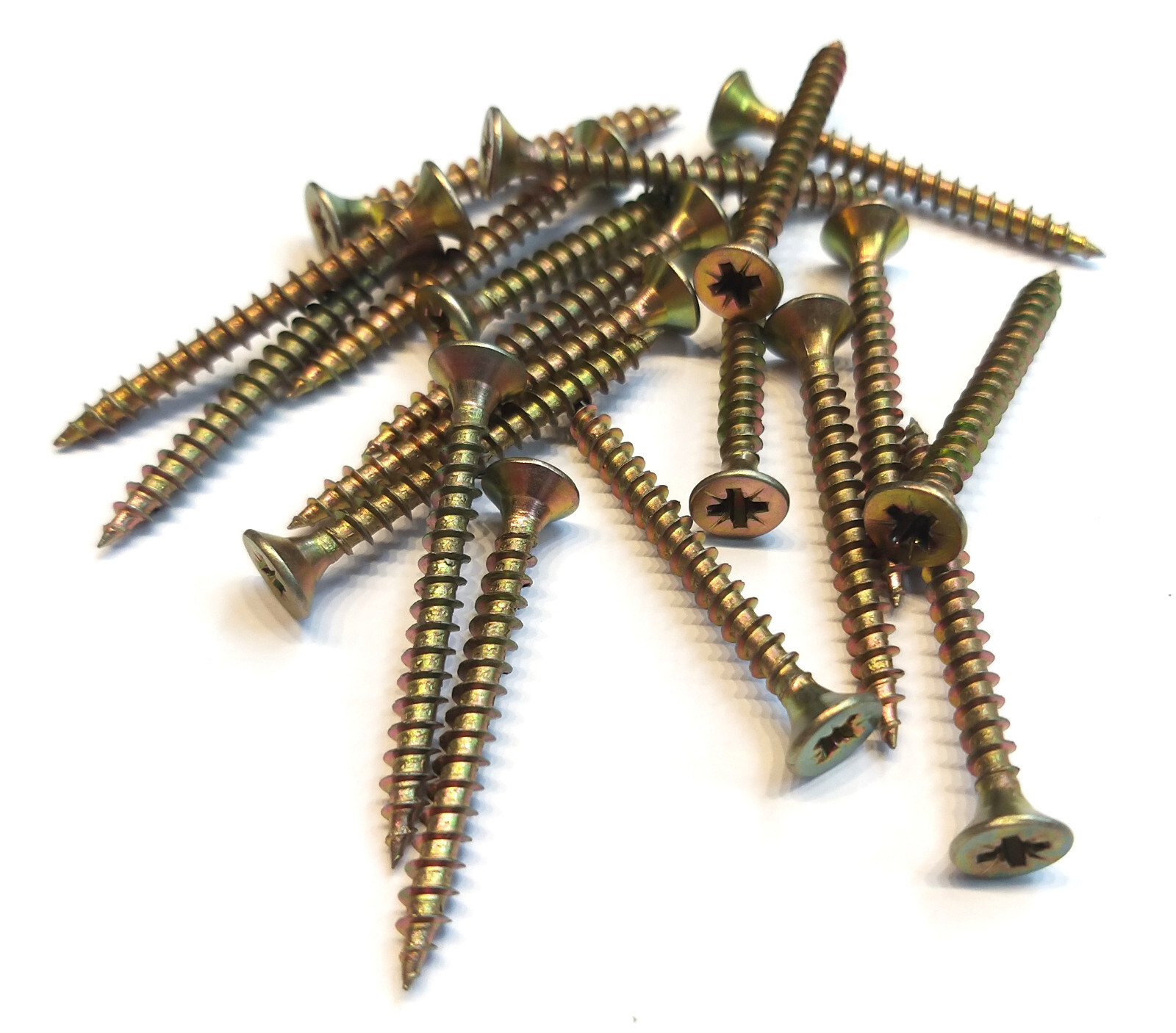 Wood Chippy Screw Yellow gold Countersunk Woodscrews Chipboard Screws 3 ...