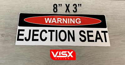 Warning danger ejection seat car Bumper Sticker Vinyl JDM Funny airbags ...