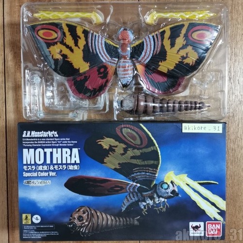 S.H.MonsterArts Godzilla vs MOTHRA Adult & Larva Special Color Figure ...
