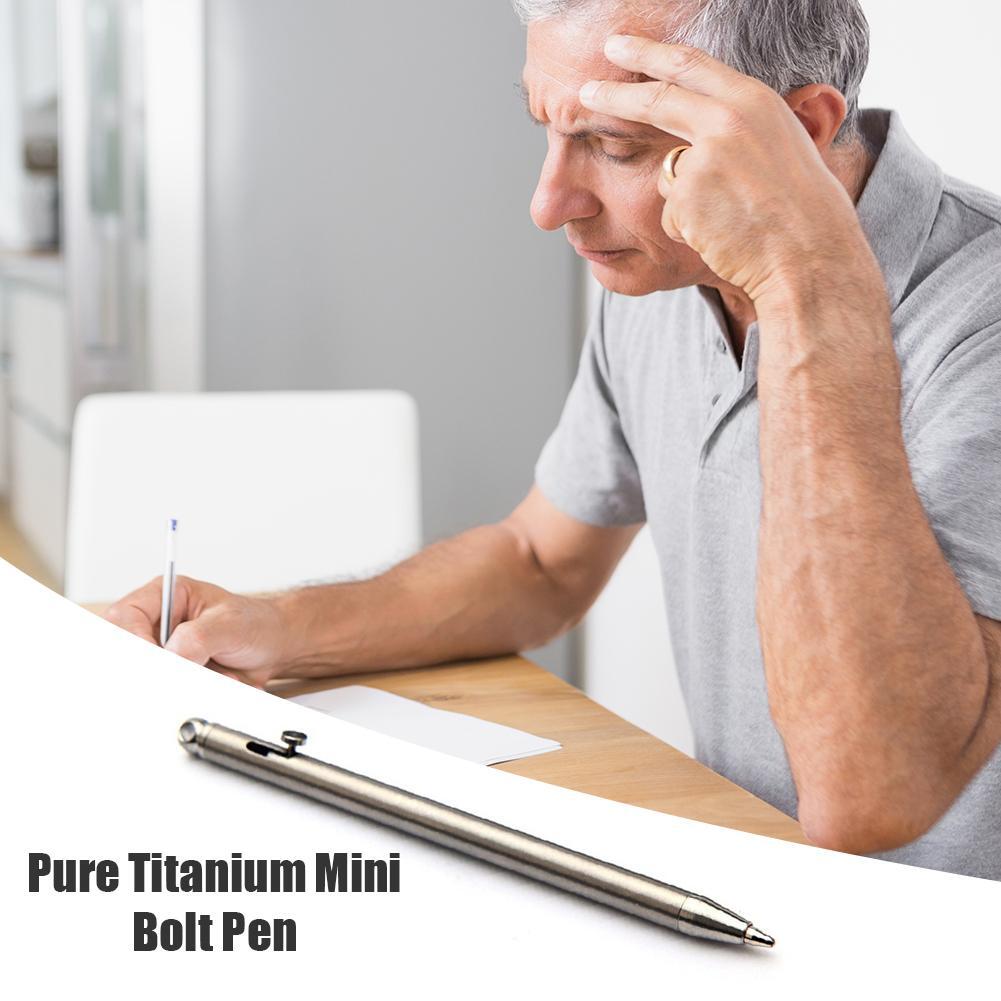 Portable Mini Titanium Ballpoint Pen Outdoor Metal Signature Pens ...