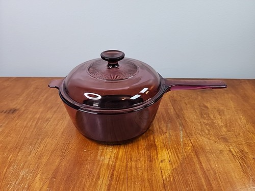 Visions Ware Corning Ware Cranberry Sauce Pan Teflon 2.5 L w/ Pyrex ...
