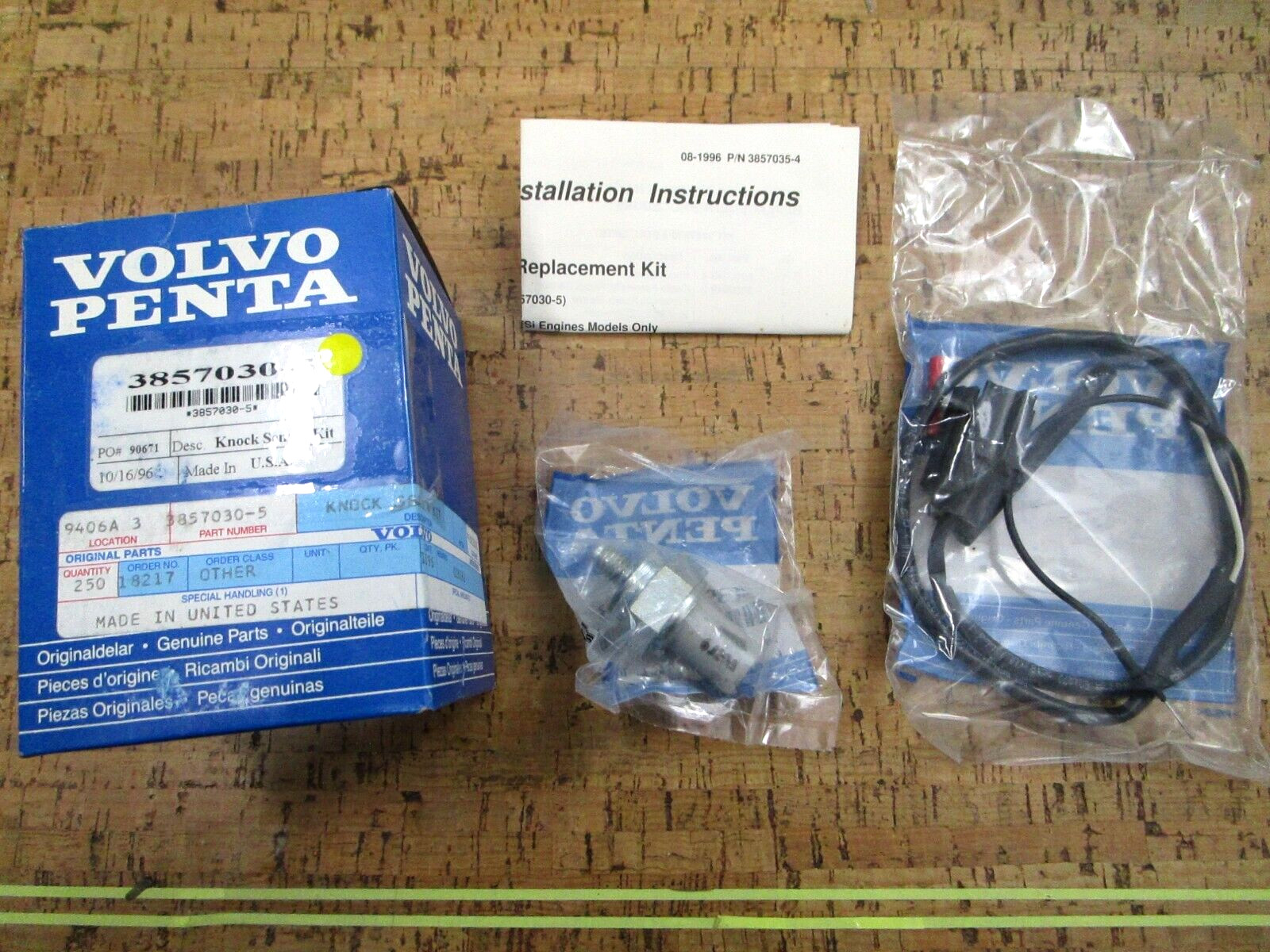 *NEW OEM* 0820 Volvo Penta Knock Sensor Kit | Grelly USA