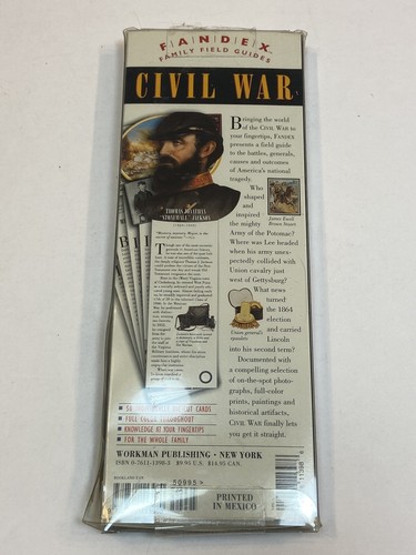 Civil War Fandex Family Field Guide 1860s Military History Battle US ...