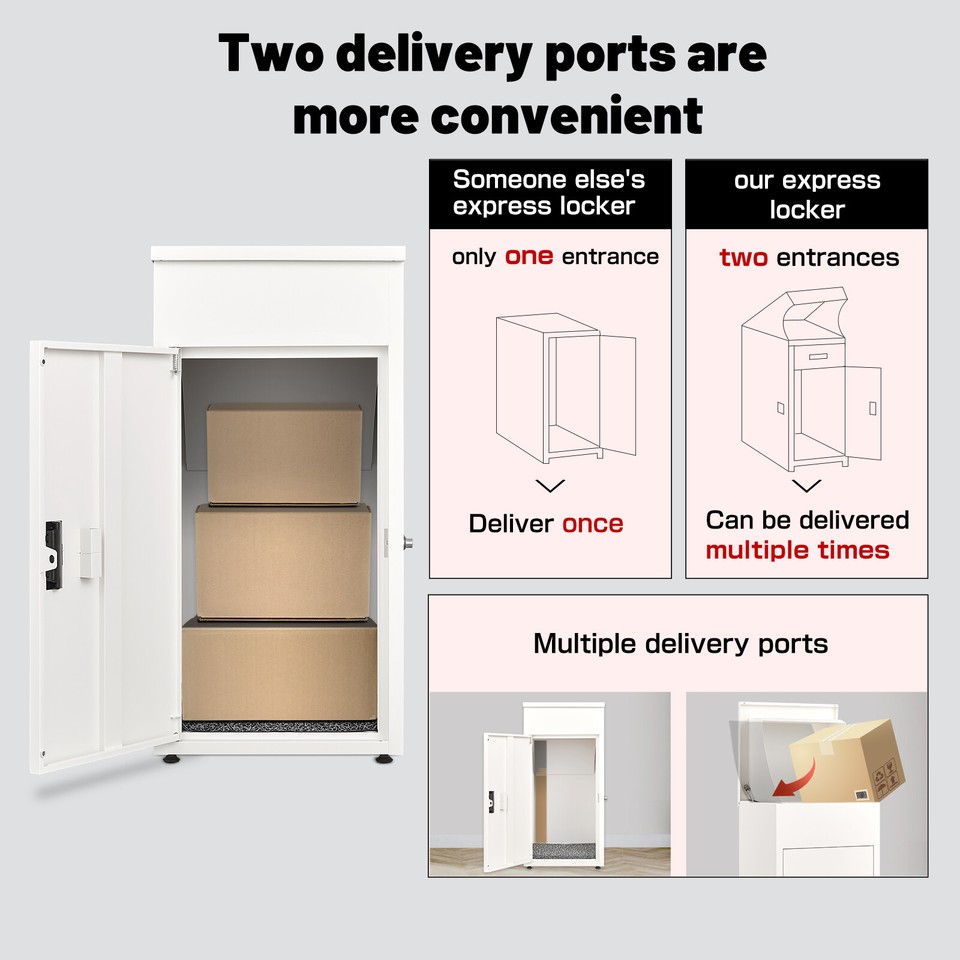 Large Package Delivery Boxes for Outside, Metal Parcel Drop Box with ...