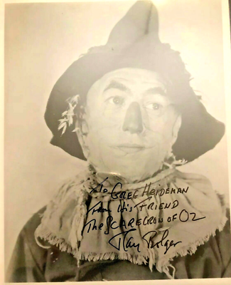 Ray Bolger Wizard Of Oz Ray Bolger Signed Autograph ''The Scarecrow''