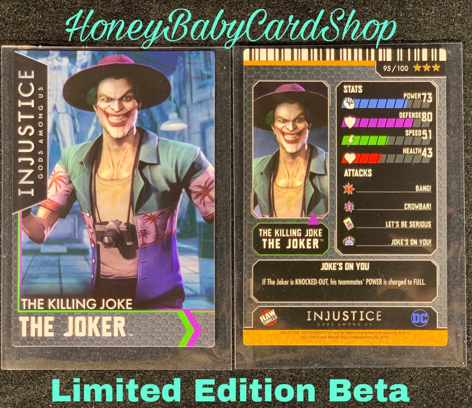 Injustice Arcade LE Beta Card 95 TKJ The Joker ? Ultra Rare Out of ...