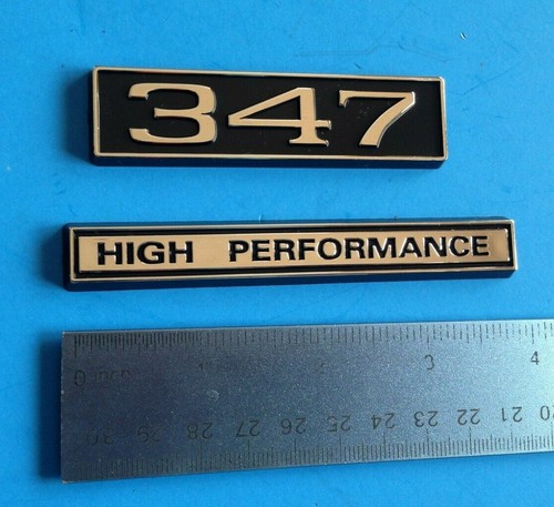 347 HIGH PERFORMANCE black plastic with Chrome emblem emblems badge new ...