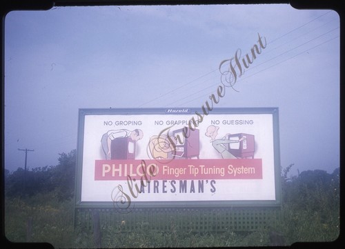 Philco TV Tuning Billboard Sign Ohio 1950s 35mm Slide Red Border ...