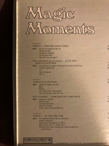 Johnny Mathis & Ray Conniff Vinyl Albums - Magic Moments / Set of 5 ...