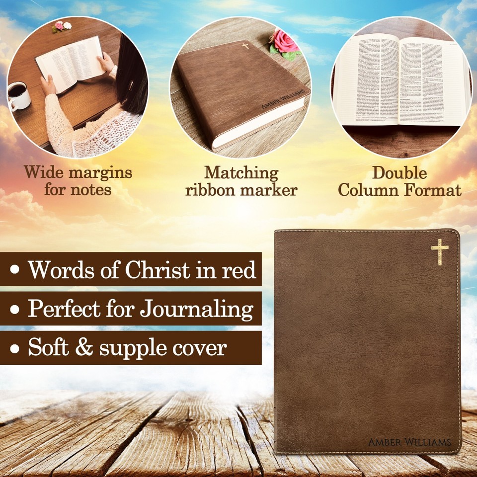 Personalized NIV Bible with name Engraved, NIV Journaling Bible Custom ...