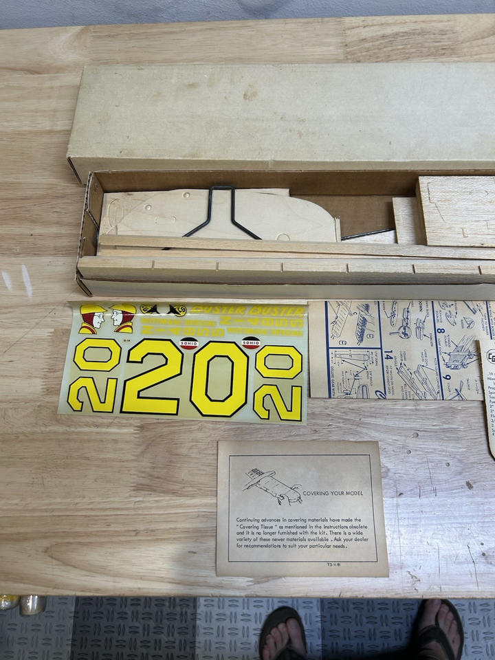 Vintage Control Line Model Airplane Kit Carl Goldberg Buster kit NOS | eBay