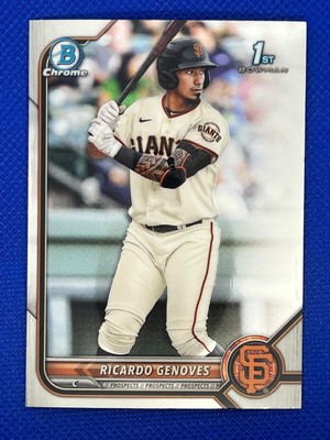 2022 Bowman Chrome Prospects Ricardo Genoves BCP-60 Giants 1st Bowman ...