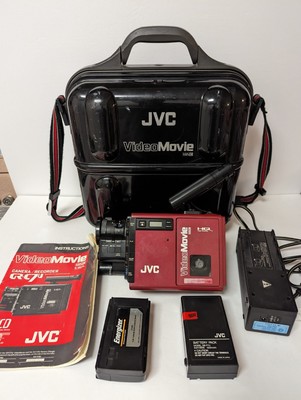 Vintage JVC GR-C7U Video Movie Camera works w case cables manual BTTF ...