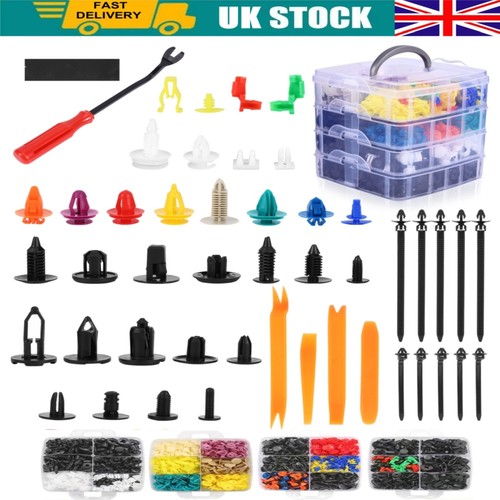 Car Body Trim Clips Plastic Push Pin Rivet Screw Panel Fasteners ...