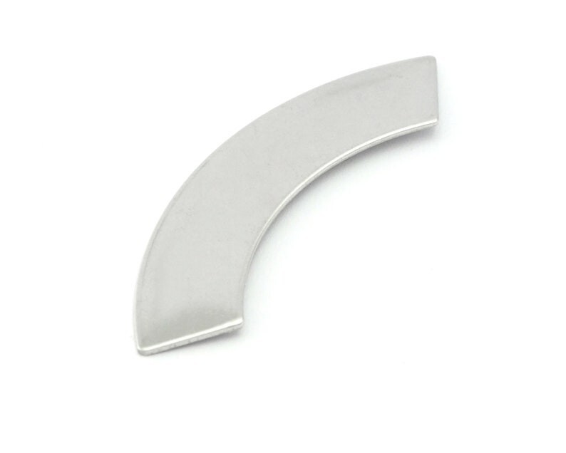 5 pcs Stainless Steel Curved Stamping Blank Charms, Tag for Stamping ...